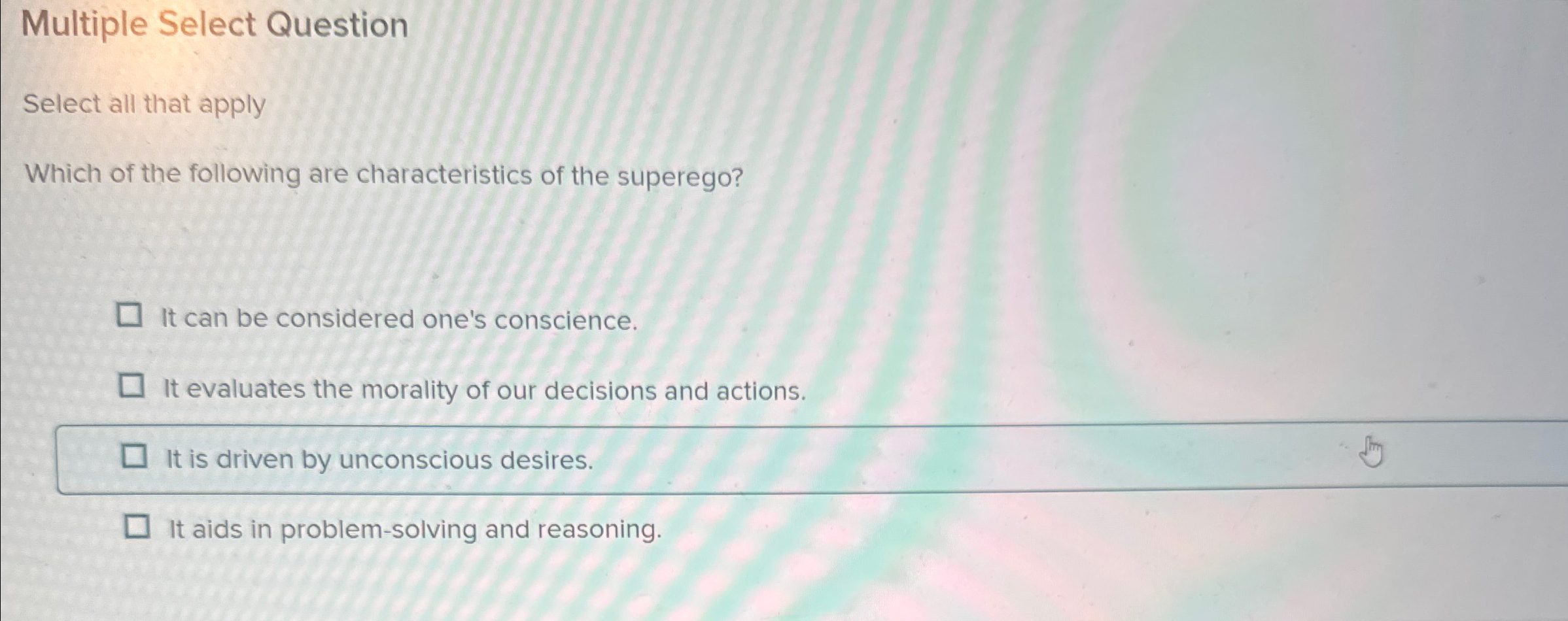 Solved Multiple Select QuestionSelect all that applyWhich of | Chegg.com