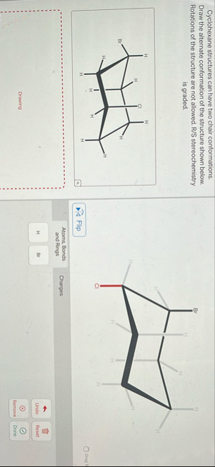 Solved Cyclohexane structures can have two chair | Chegg.com