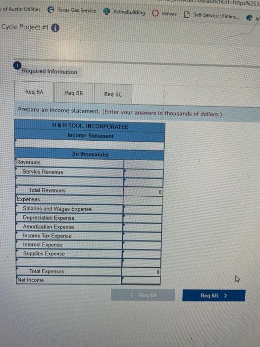 Solved Required information Prepare an income statement. | Chegg.com
