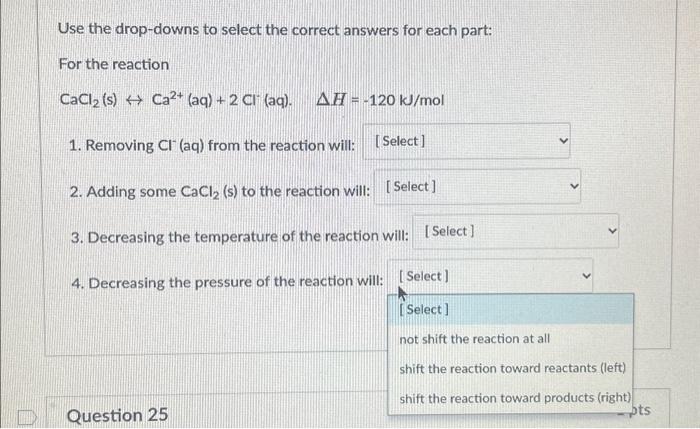 Solved Use the drop-downs to select the correct answers for | Chegg.com