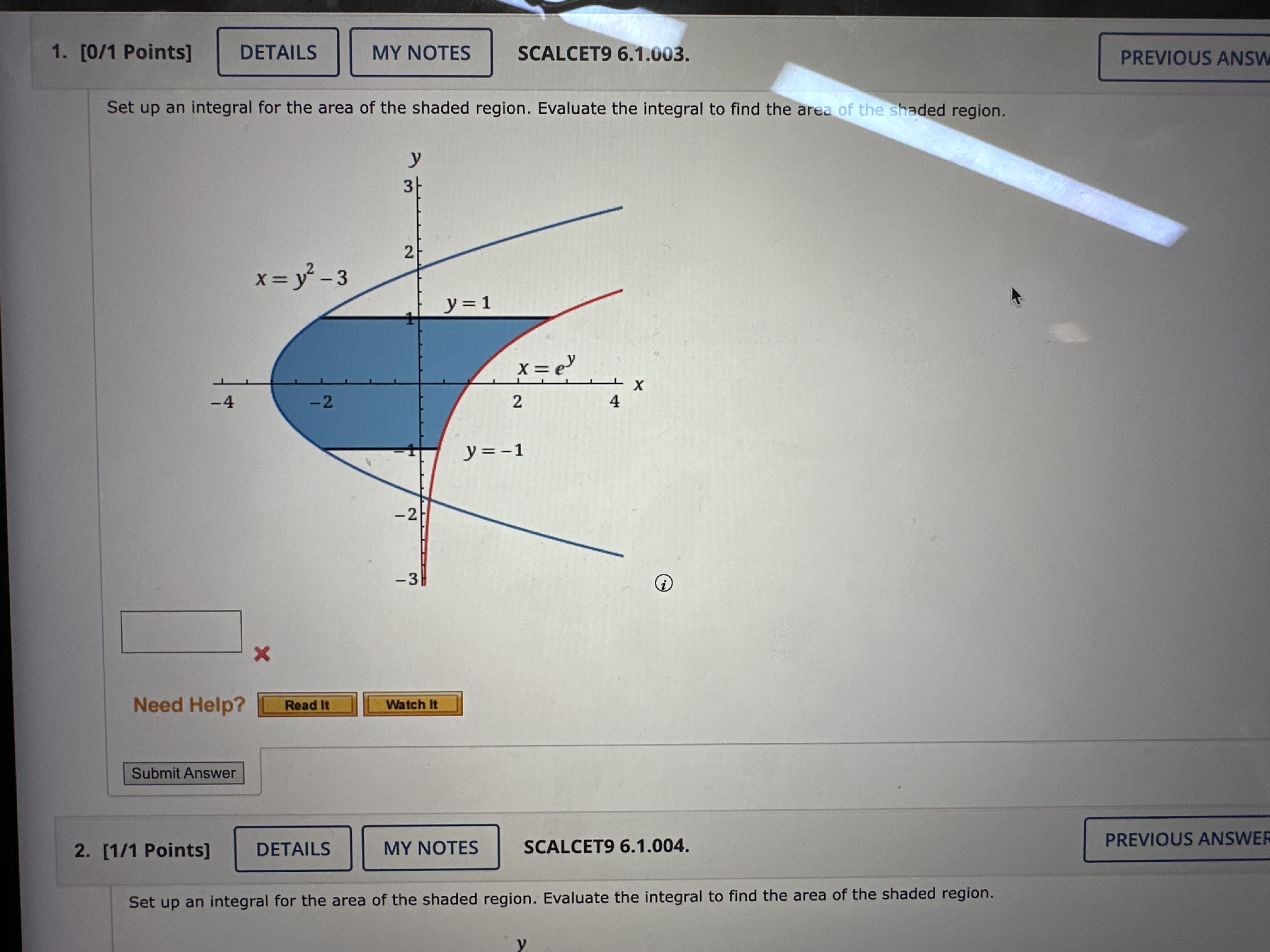 Solved Set up an integral for the area of the shaded region. | Chegg.com