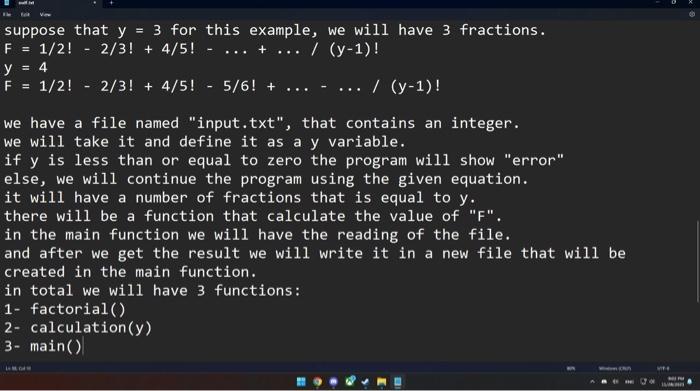 Solved suppose that y=3 for this example, we will have 3 | Chegg.com