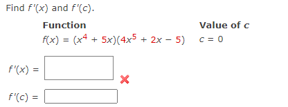 Solved Find f'(x) ﻿and | Chegg.com