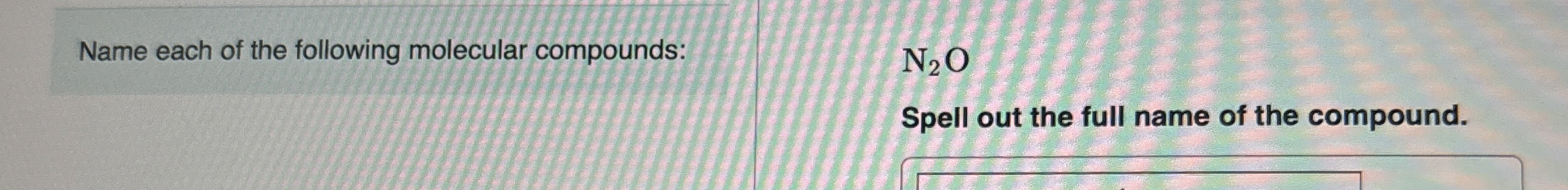 Solved Name each of the following molecular | Chegg.com