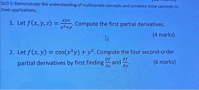 Solved SLO 1: Demonstrate the understanding of multivariate | Chegg.com