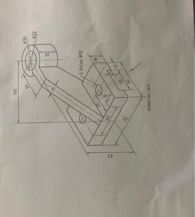 Solved Exercice. Draw three views of the following | Chegg.com