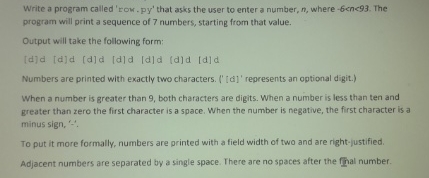 Solved Write a program called 'row - py' that asks the user | Chegg.com