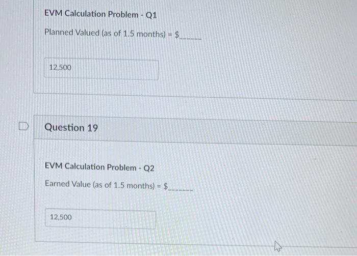 Solved D EVM Calculation Problem Table below illustrates the | Chegg.com