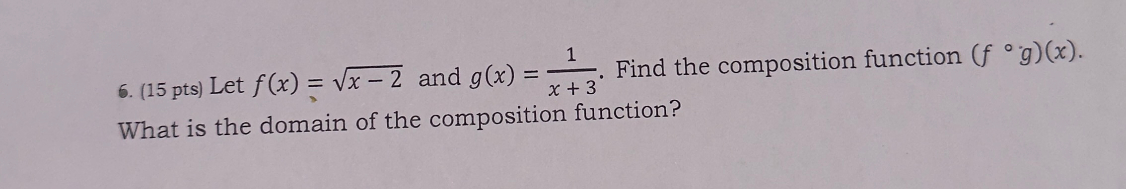 Solved (15 pts) Let f(x)=x-22 and g(x)=1x+3. Find the | Chegg.com Solved (15 pts) Let f(x)=x-22 and g(x)=1x+3. Find the | Chegg.com