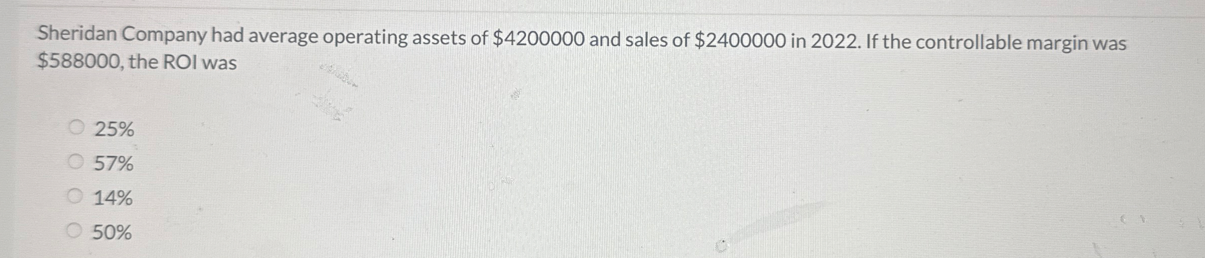 Solved Sheridan Company had average operating assets of | Chegg.com