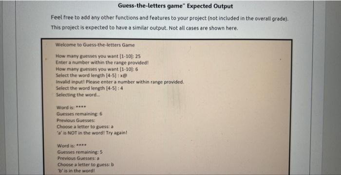 Solved You need to build this game where the user can guess | Chegg.com