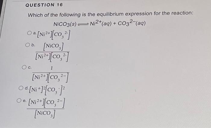 Solved QUESTION 16 Which of the following is the equilibrium | Chegg.com Solved QUESTION 16 Which of the following is the equilibrium | Chegg.com