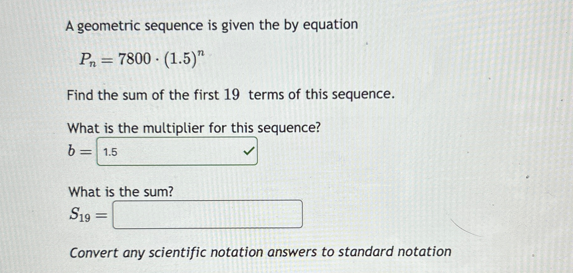 Solved A geometric sequence is given the by | Chegg.com