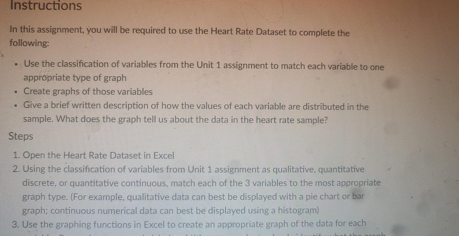 Instructions In this assignment, you will be required | Chegg.com