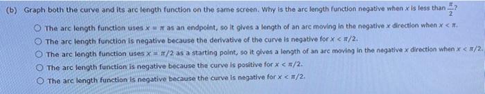 Solved (a) Find the are length function for the curve y = | Chegg.com