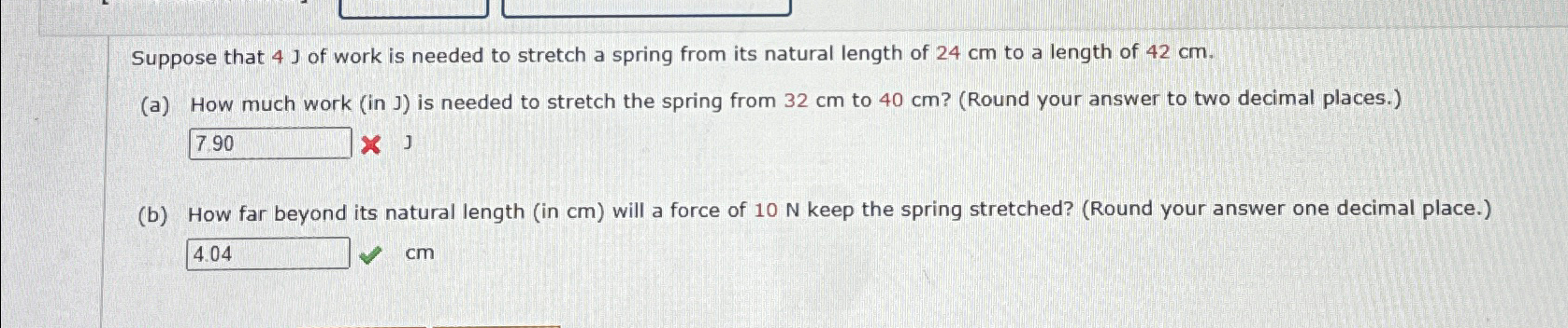 Solved Suppose that 4J ﻿of work is needed to stretch a | Chegg.com
