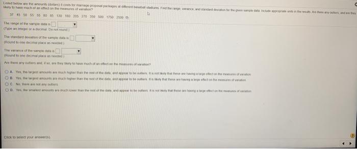 Solved Listed below the custos or marriage is packages at | Chegg.com