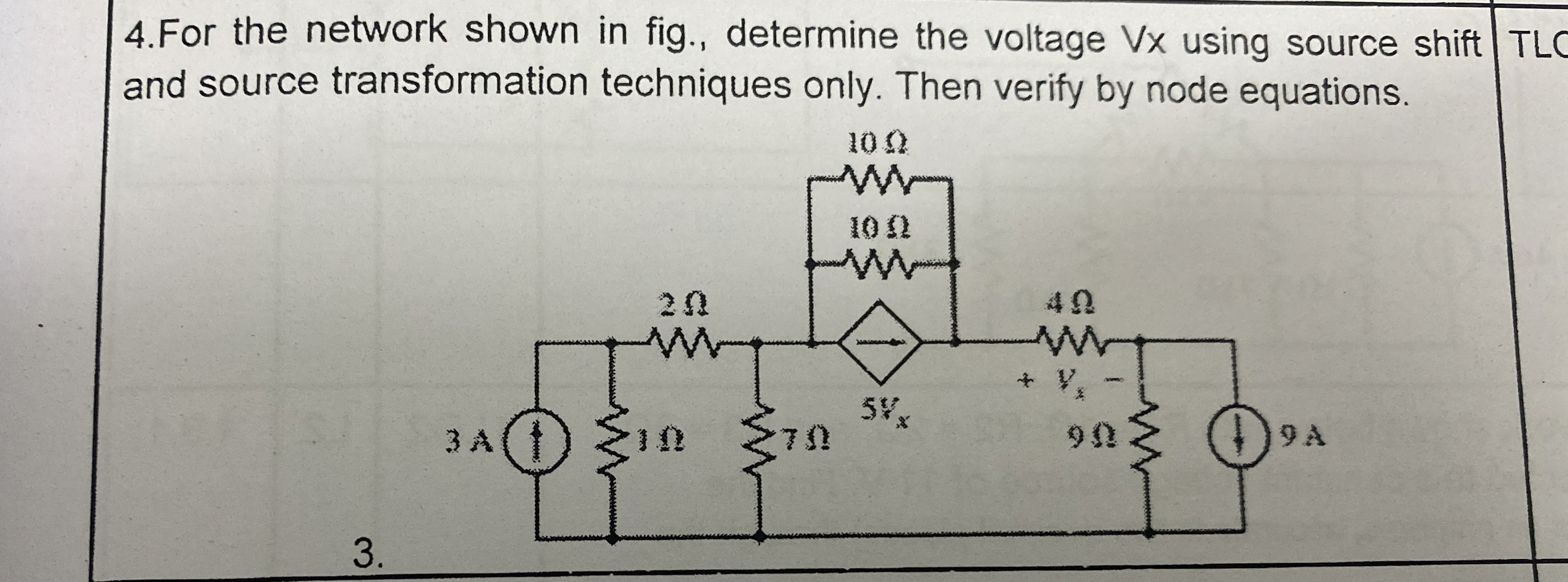 Solved For the network shown in fig., determine the voltage | Chegg.com