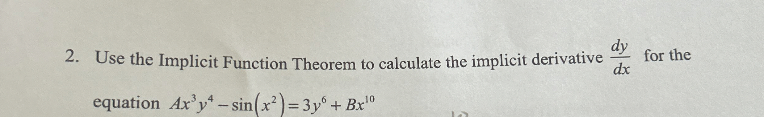 Solved Use The Implicit Function Theorem To Calculate The
