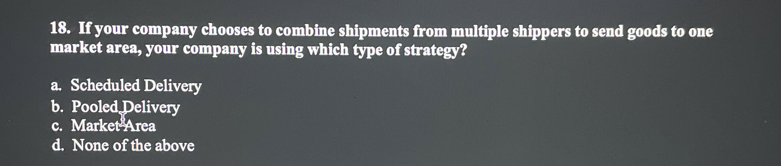Solved If your company chooses to combine shipments from | Chegg.com