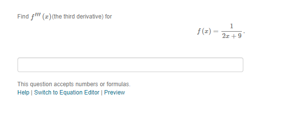 Solved Find f'''(x) (the third derivative) | Chegg.com
