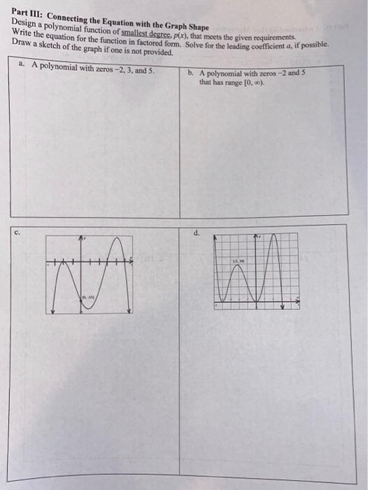 Solved Design a polynomial function of smallest degree, | Chegg.com