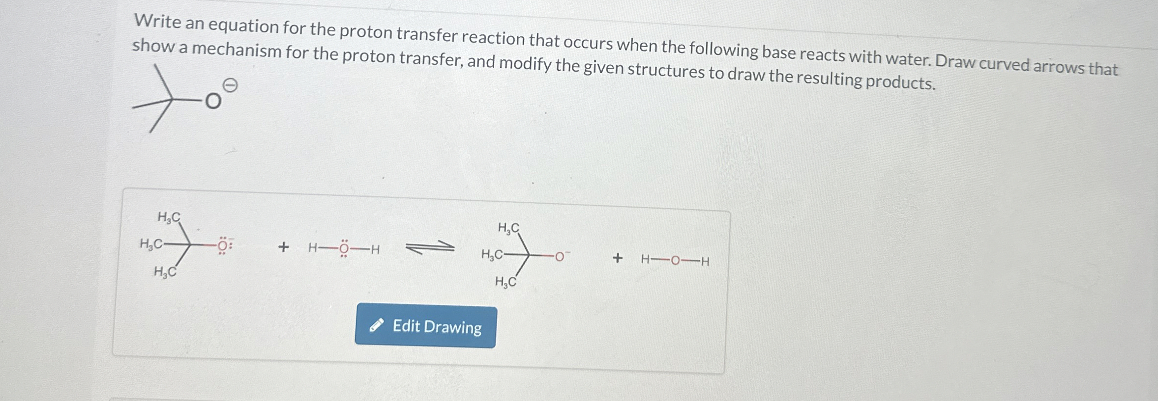 Solved Write an equation for the proton transfer reaction | Chegg.com