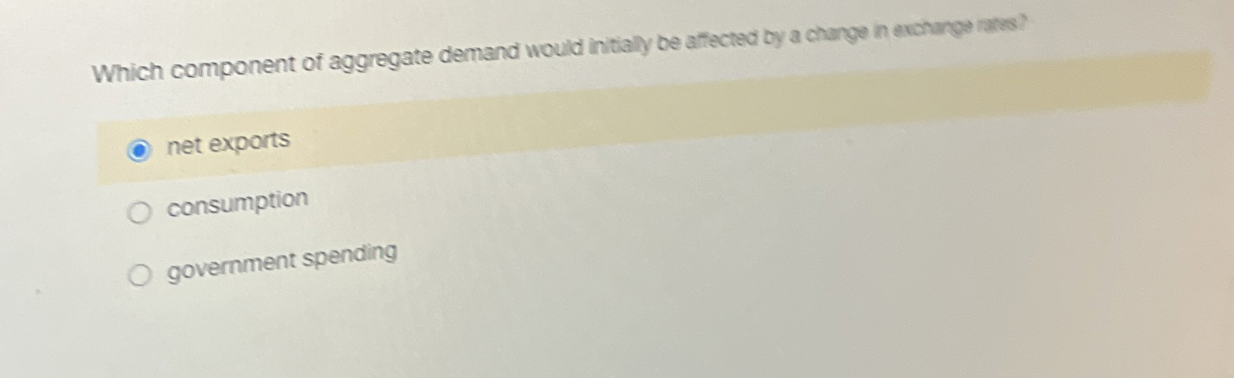Solved Which component of aggregate demand would intially be | Chegg.com