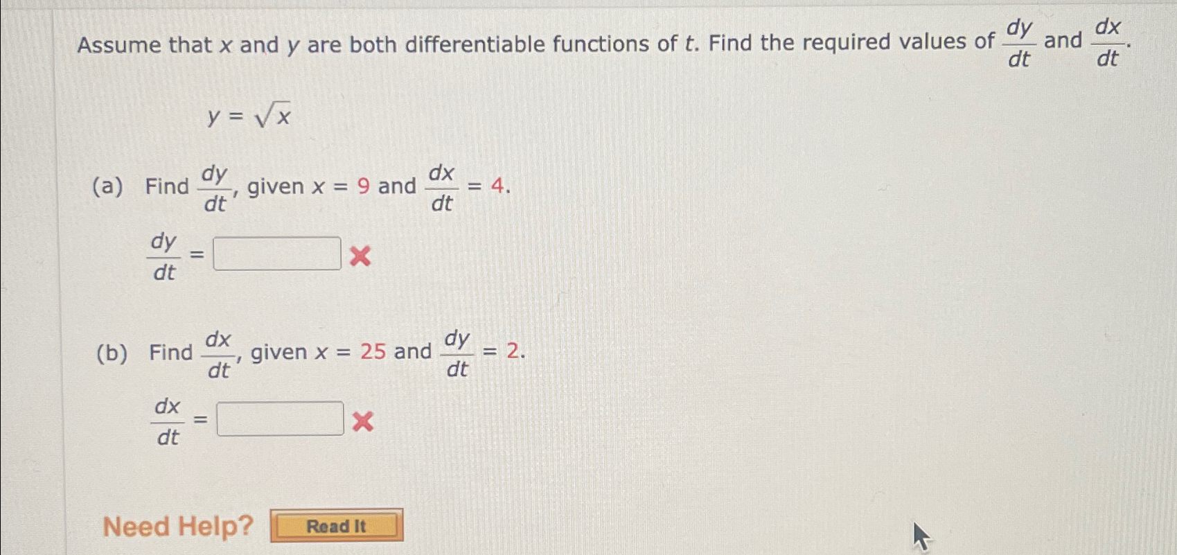 Solved Assume that x and y are both differentiable | Chegg.com Solved Assume that x and y are both differentiable | Chegg.com