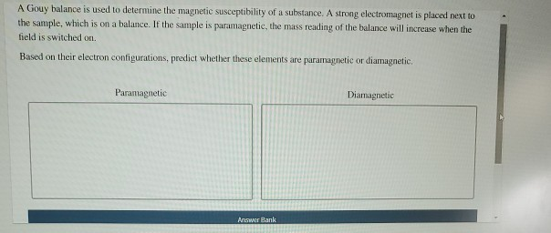 Solved A Gouy balance is used to determine the magnetic | Chegg.com
