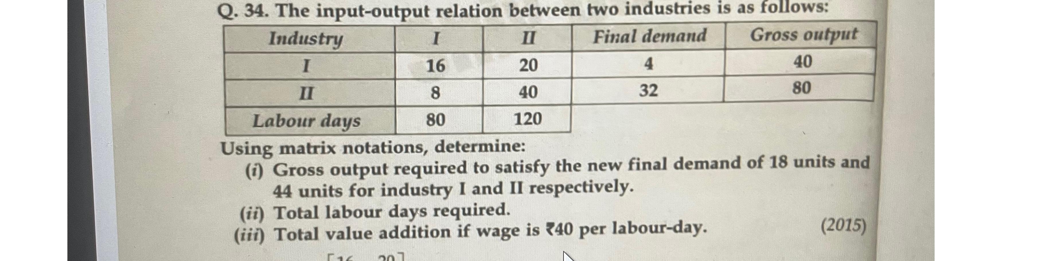 Solved Q. 34. ﻿The input-output relation between two | Chegg.com