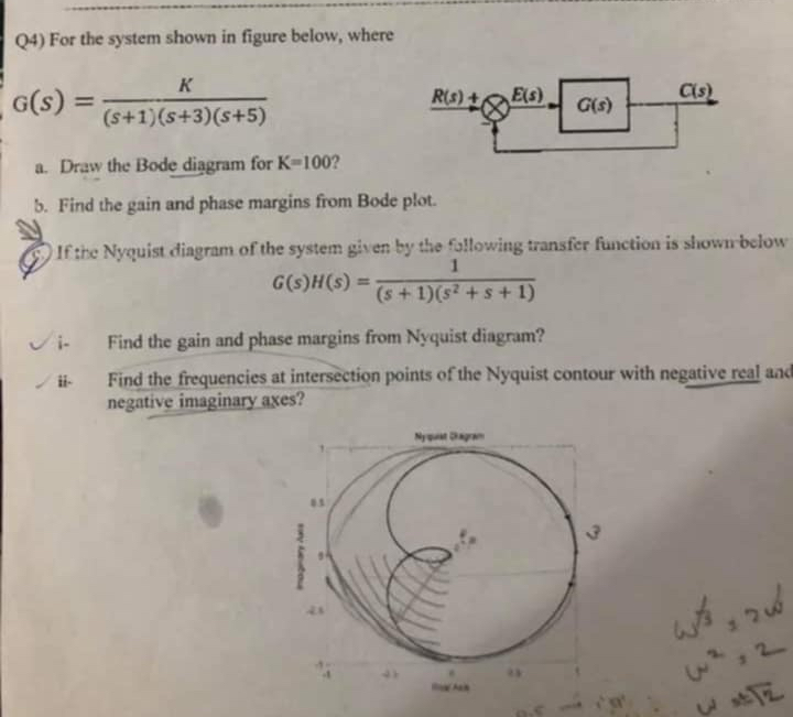 Q4) ﻿For the system shown in figure below, | Chegg.com