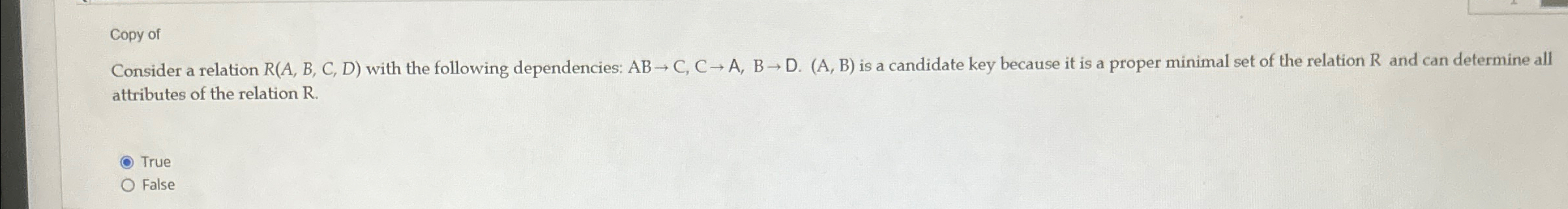 Solved Copy ofConsider a relation R(A,B,C,D) ﻿with the | Chegg.com