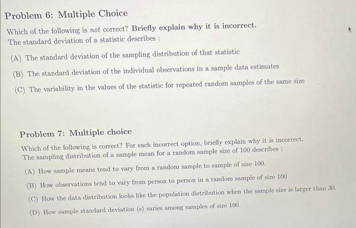 Solved roblem 6: Multiple Choice Which of the following is | Chegg.com