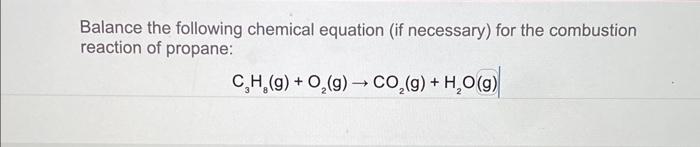 Solved Balance the following chemical equation (if | Chegg.com