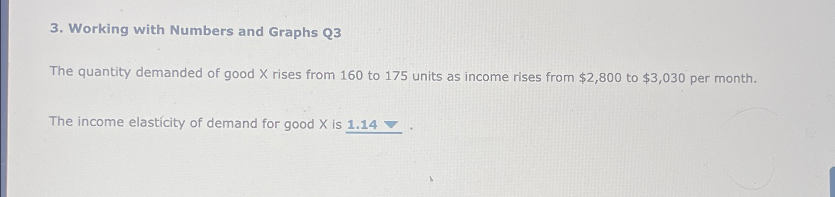 Solved Working with Numbers and Graphs Q3The quantity | Chegg.com
