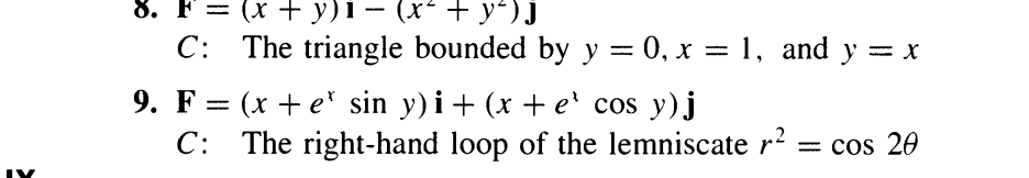 F=(x+y)1-(x2+y2)JC ﻿: The triangle bounded by | Chegg.com