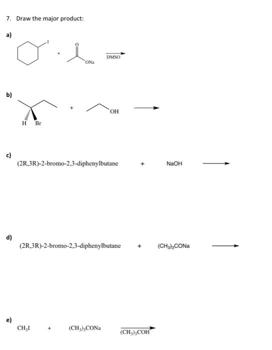 Solved 1. Name the mechanism for each reaction below. | Chegg.com