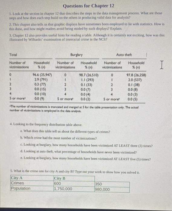 Solved Questions for Chapter 12 1. Look at the section in | Chegg.com