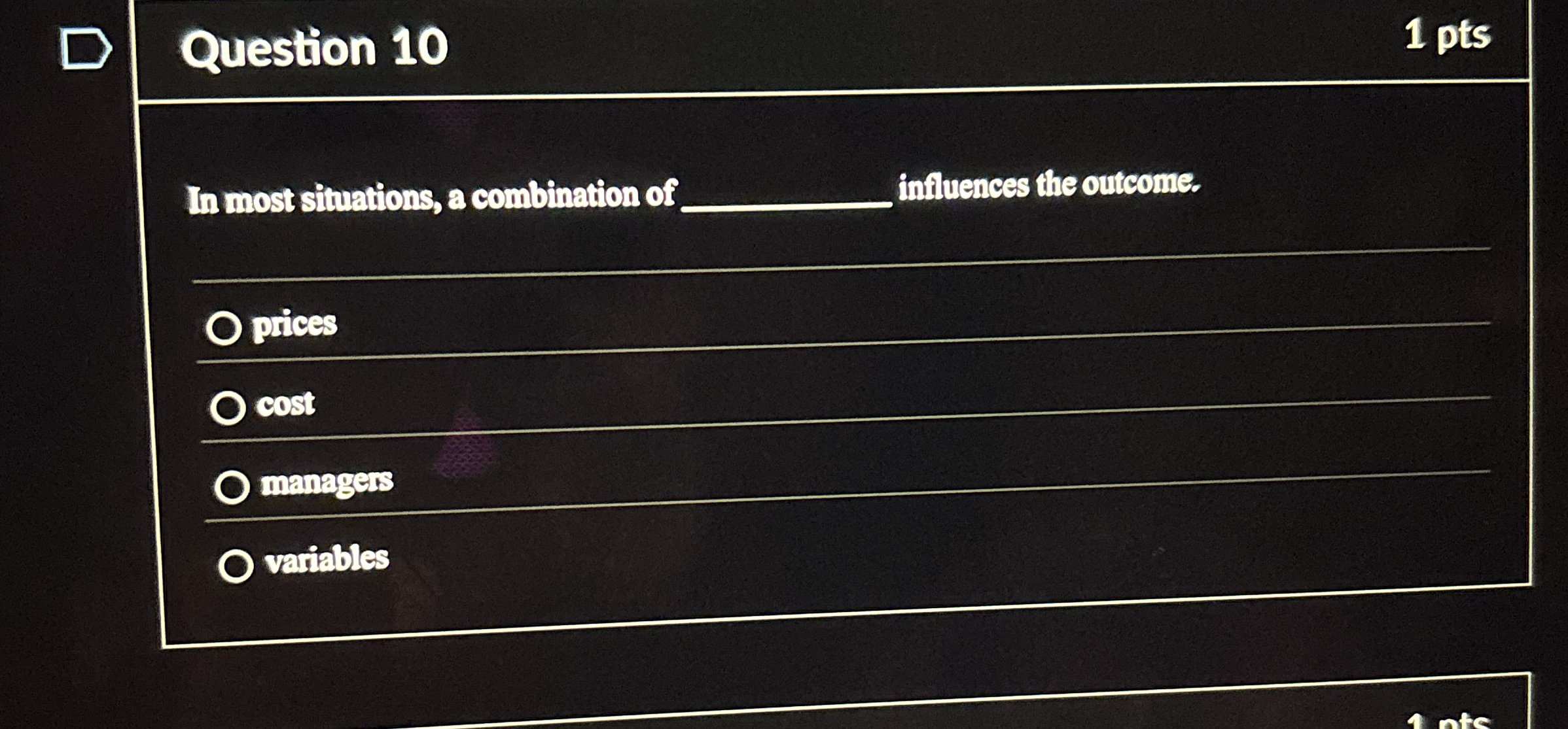 Solved Question 101 ﻿ptsIn most simations, a combination of | Chegg.com