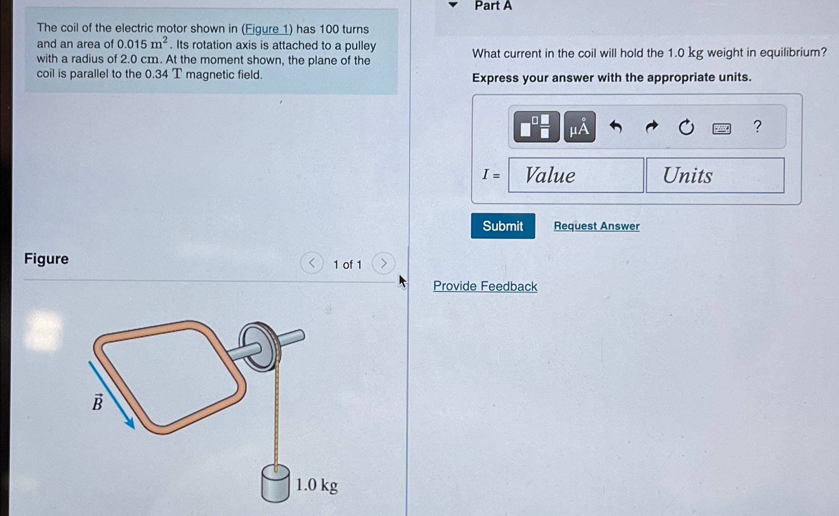 Solved The coil of the electric motor shown in (Figure 1) | Chegg.com