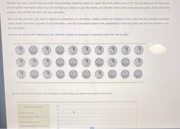 Solved Consider two coins, one fair and one unfair. The | Chegg.com