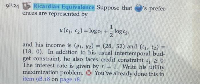 Solved Ricardian Equivalence : Suppose that ences are | Chegg.com