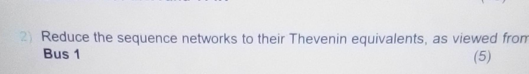 Reduce the sequence networks to their Thevenin | Chegg.com