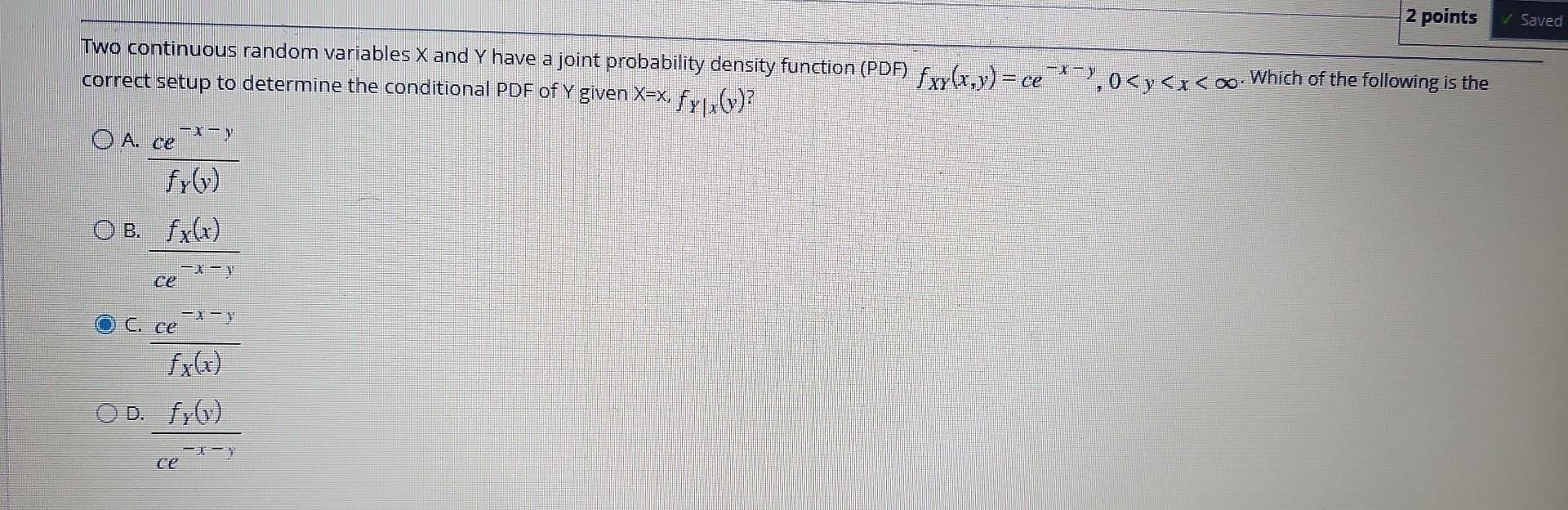 Solved Two continuous random variables X and Y have a joint | Chegg.com