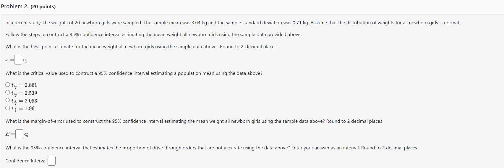 Solved Problem 2. (20 ﻿points)Follow the steps to contruct a | Chegg.com