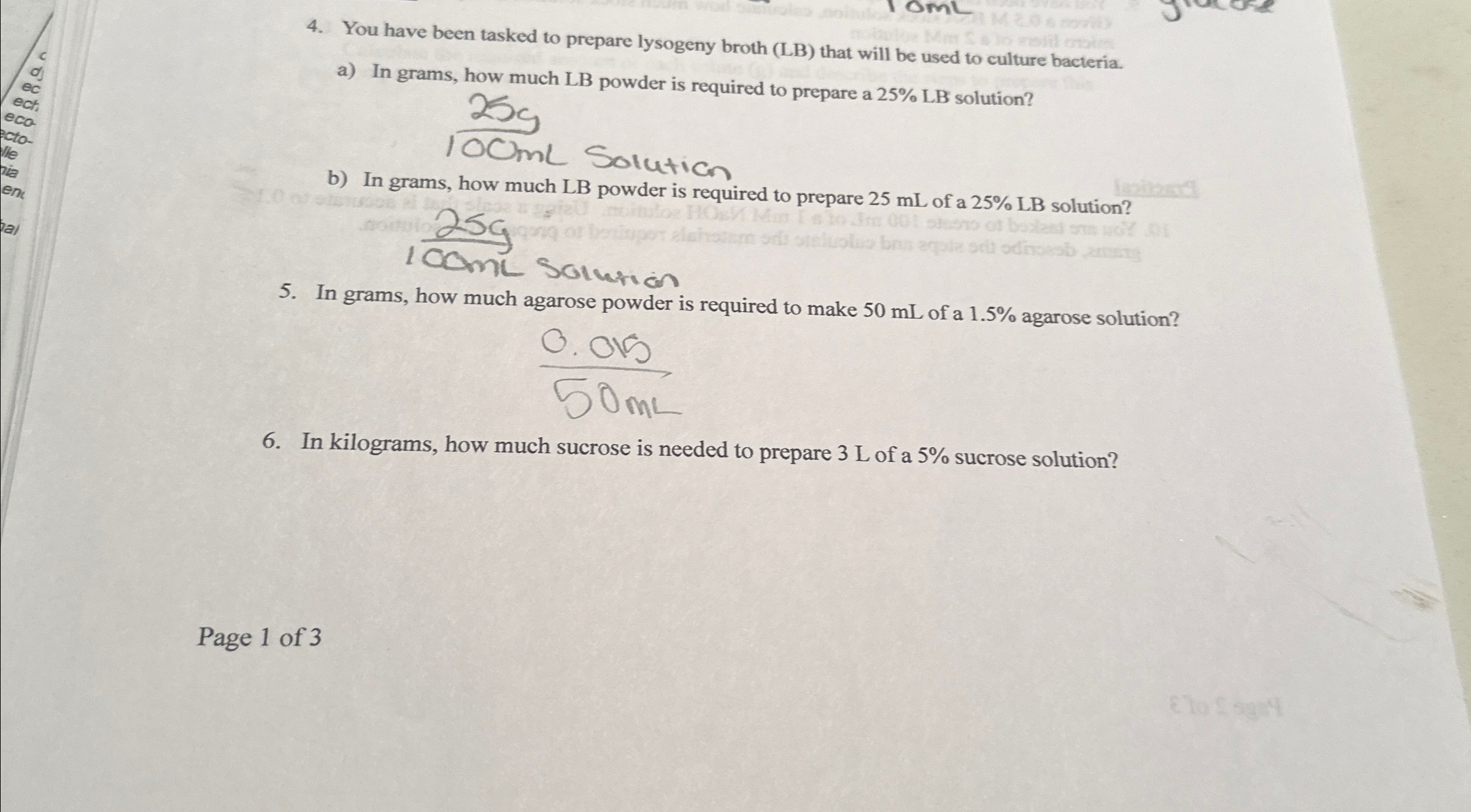 Solved You have been tasked to prepare lysogeny broth (LB) | Chegg.com