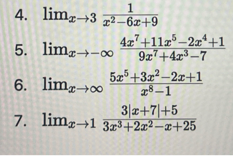 Solved showing all of your work determine the following | Chegg.com