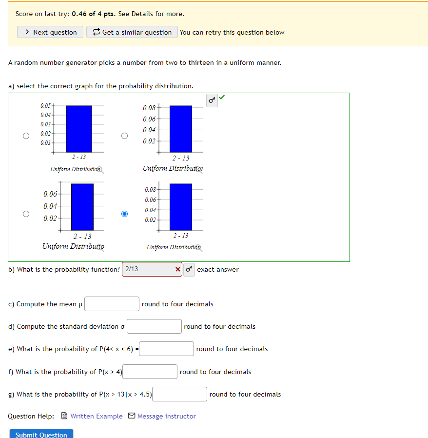 Solved Score on last try: 0.46 ﻿of 4 ﻿pts. ﻿See Details for | Chegg.com
