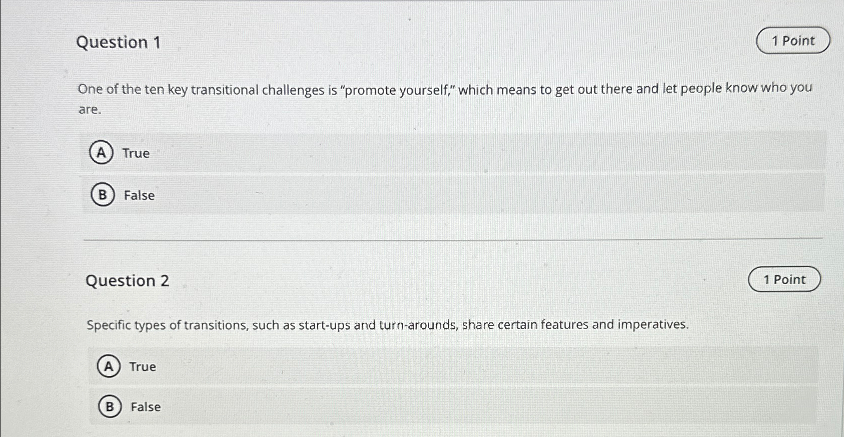 Solved Question 1One of the ten key transitional challenges | Chegg.com